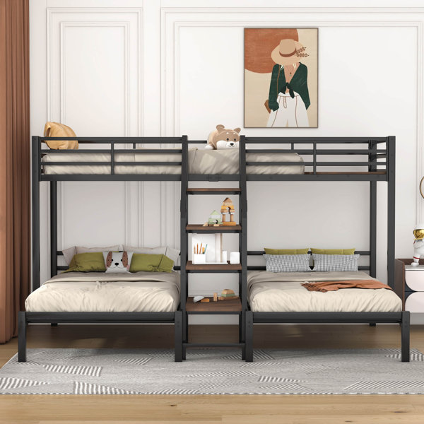Isabelle & Max™ Cavedon Twin over Twin Triple Bunk Bed with Shelves by Isabelle & Max & Reviews ...